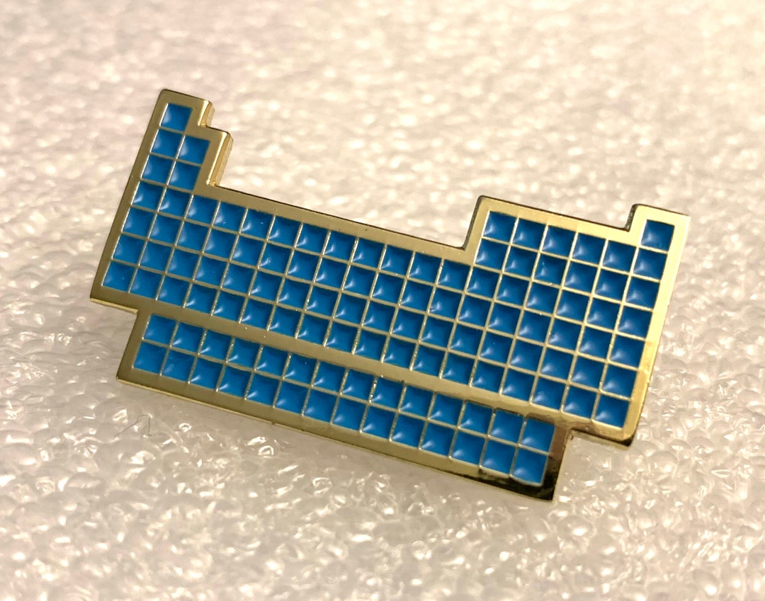 Periodic Table Chemistry Lapel Pin (blue Version) - Etsy