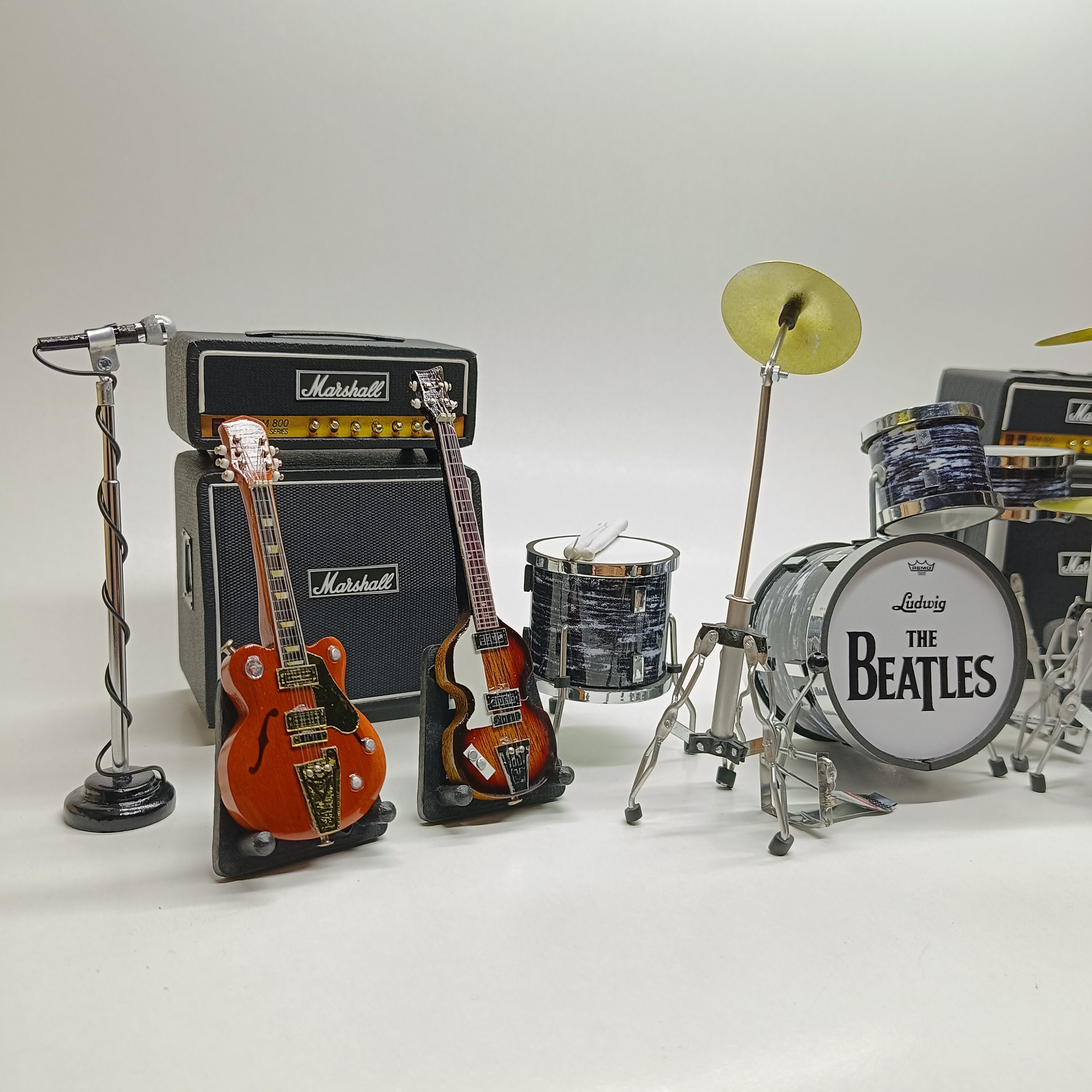 The Beatles Miniature Instrument Set: 1/12 Scale Display - Etsy