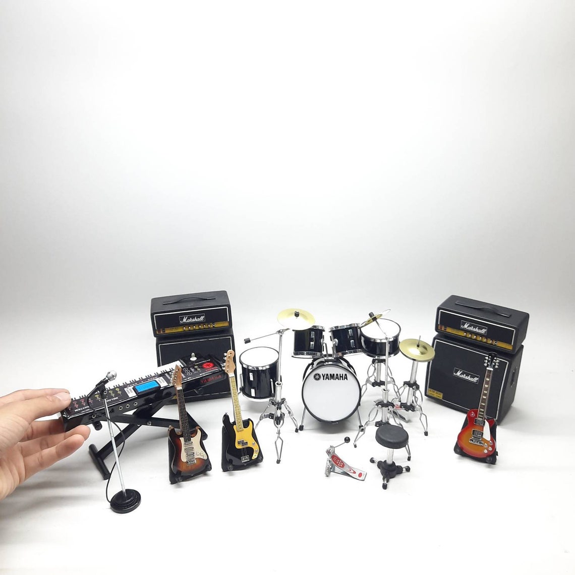 Handmade Miniature Musical Instrument Set: 1/12 Scale Display - Etsy