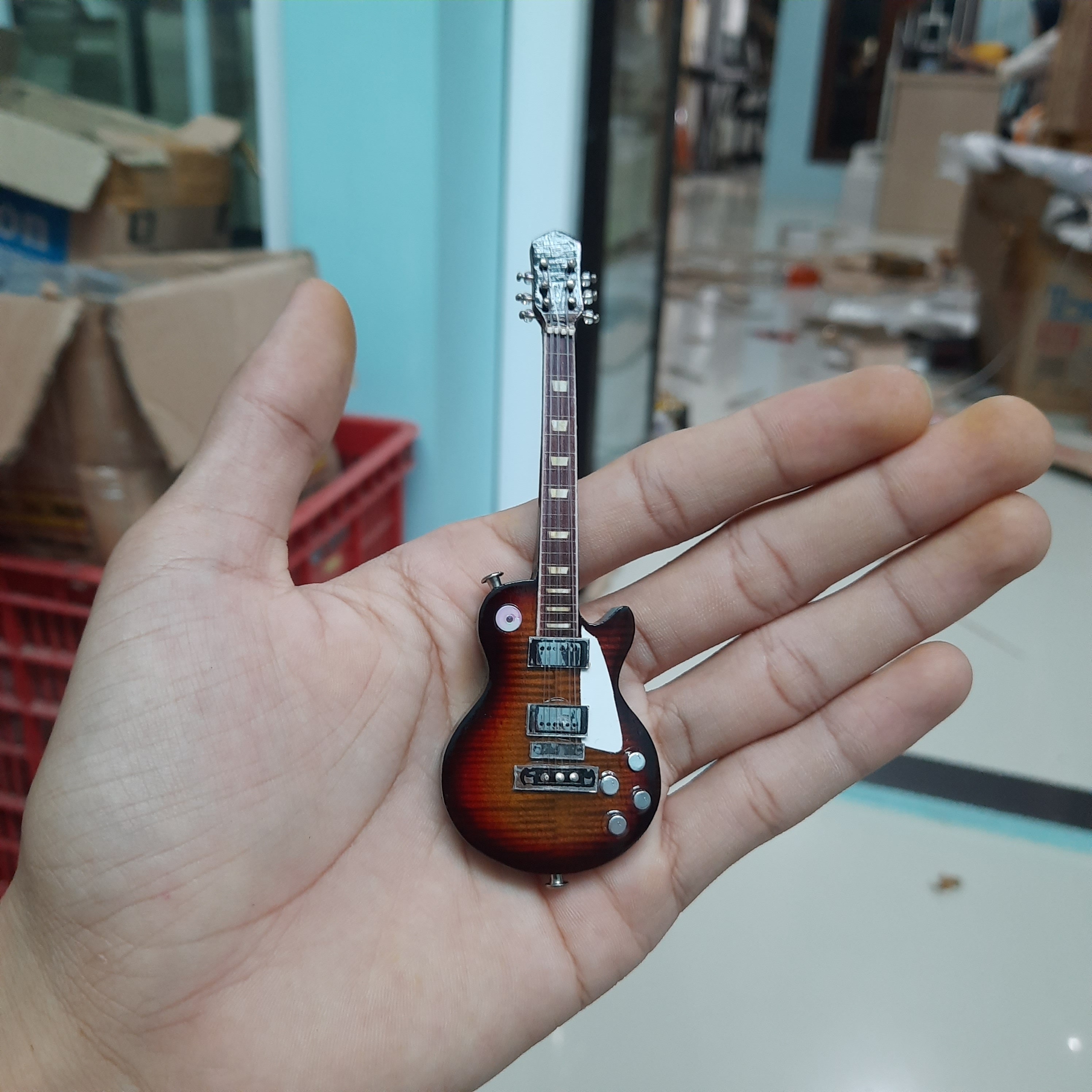 Miniature Guitars Wooden Scale 1/12 Display From Action Figure Scale 1/ ...