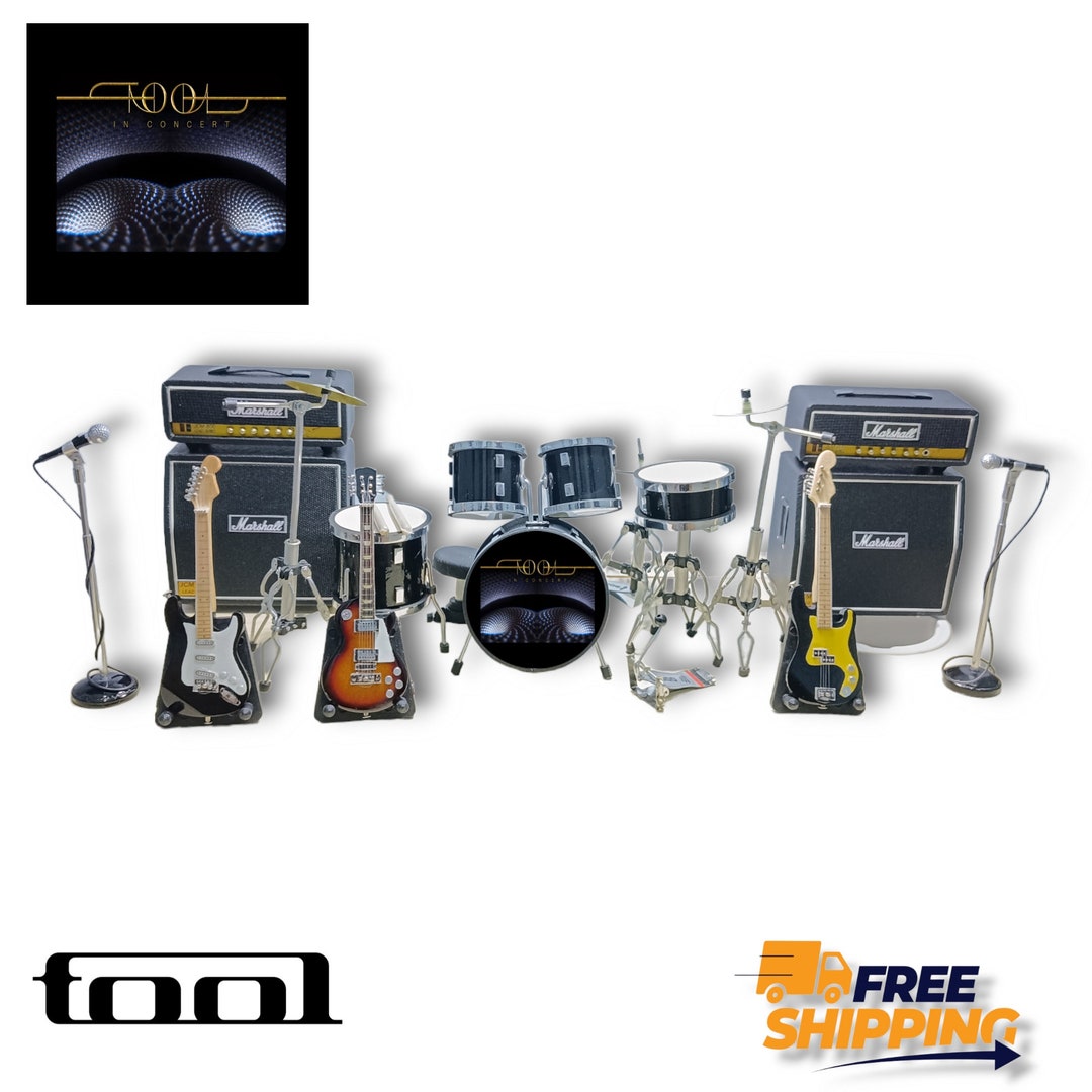 Miniature Drum Kits Plus Miniature Guitar Scale 1/12 Models TOOLL for ...