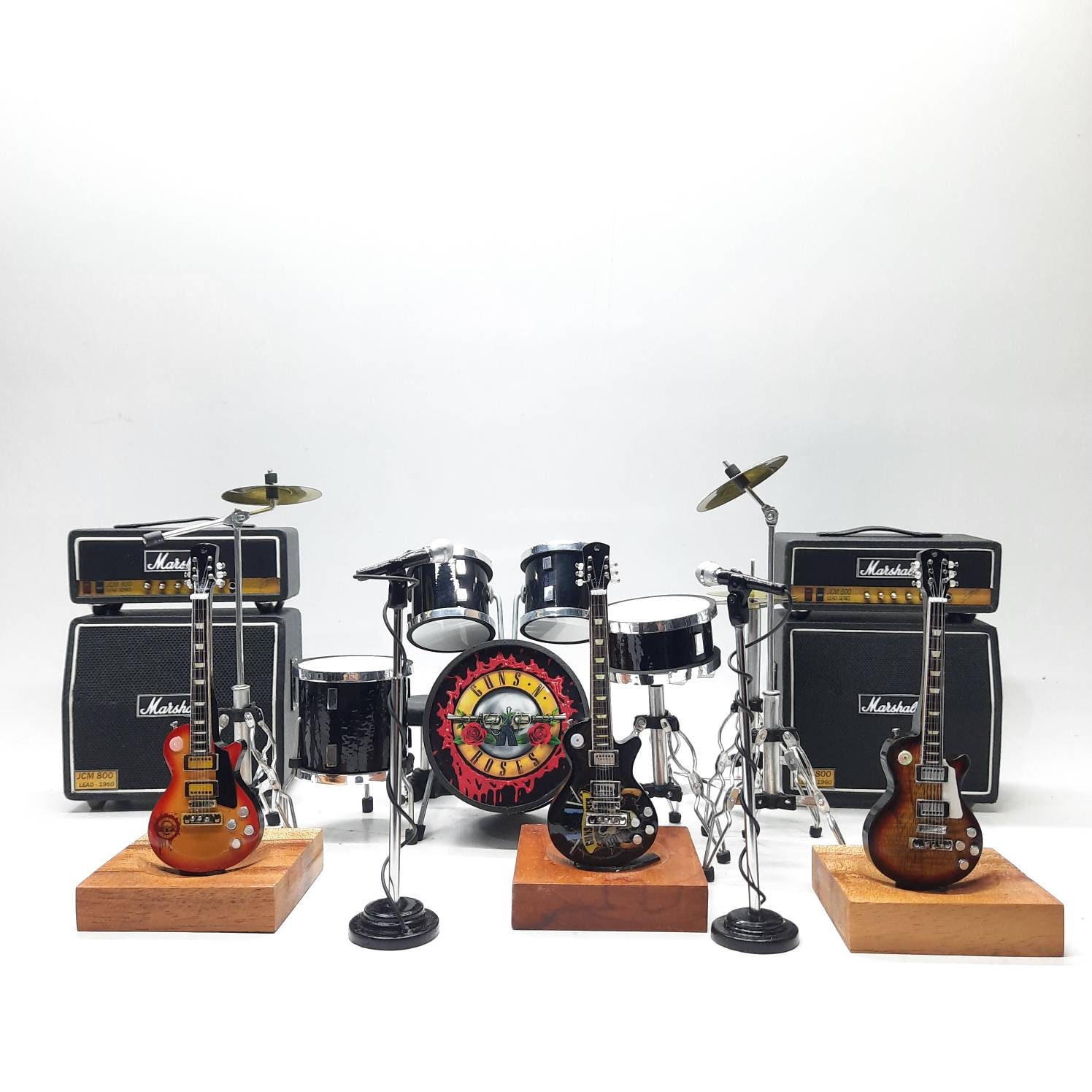Miniature Drums Kits and Miniature Small Guitar GNR Scale 1/12 - Etsy