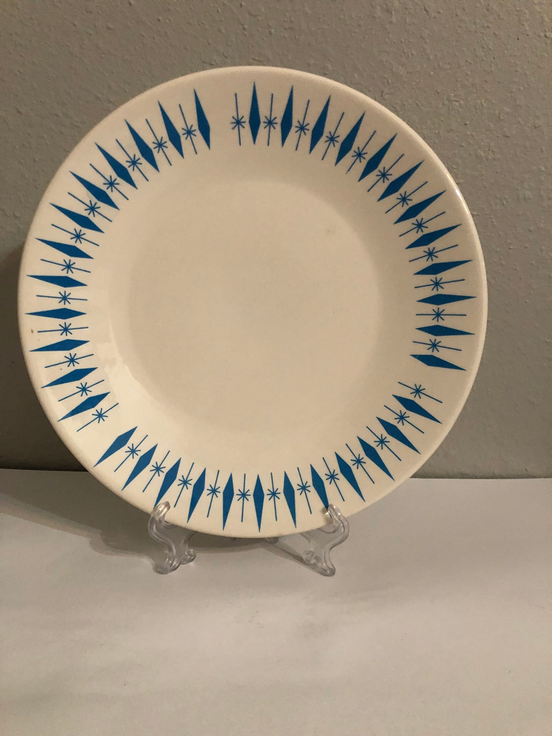 Nest Stone Atomic Blue Diamond Carousel Plate - Etsy