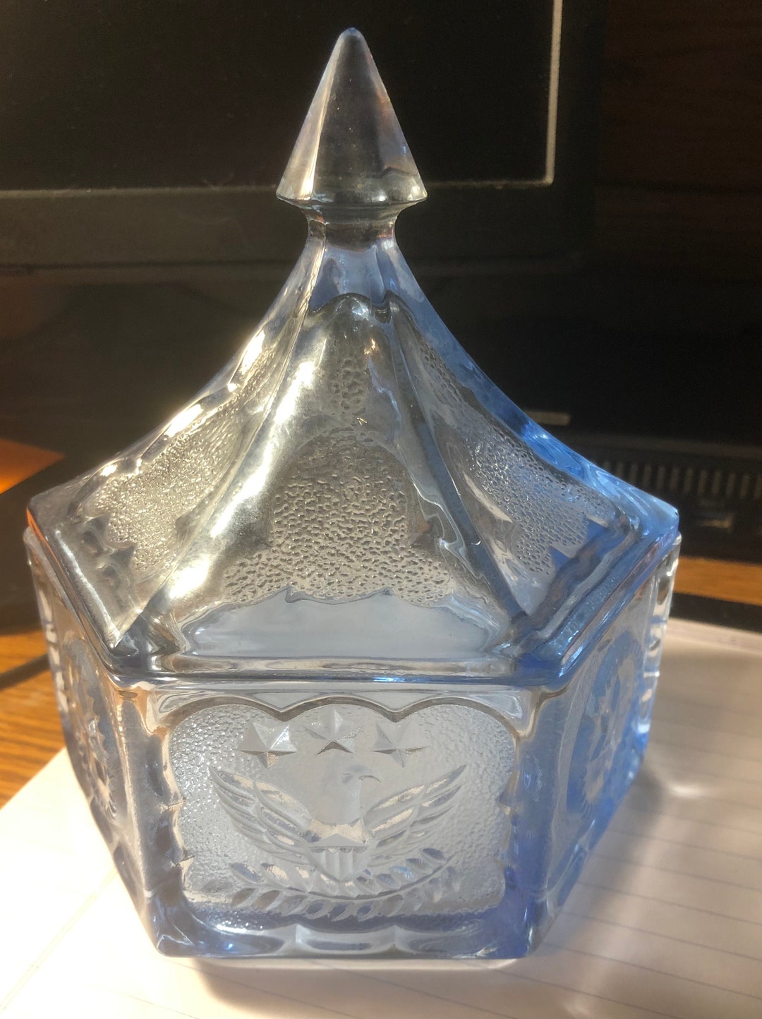 Vintage Blue Indiana Tiara Candy Dish - Etsy