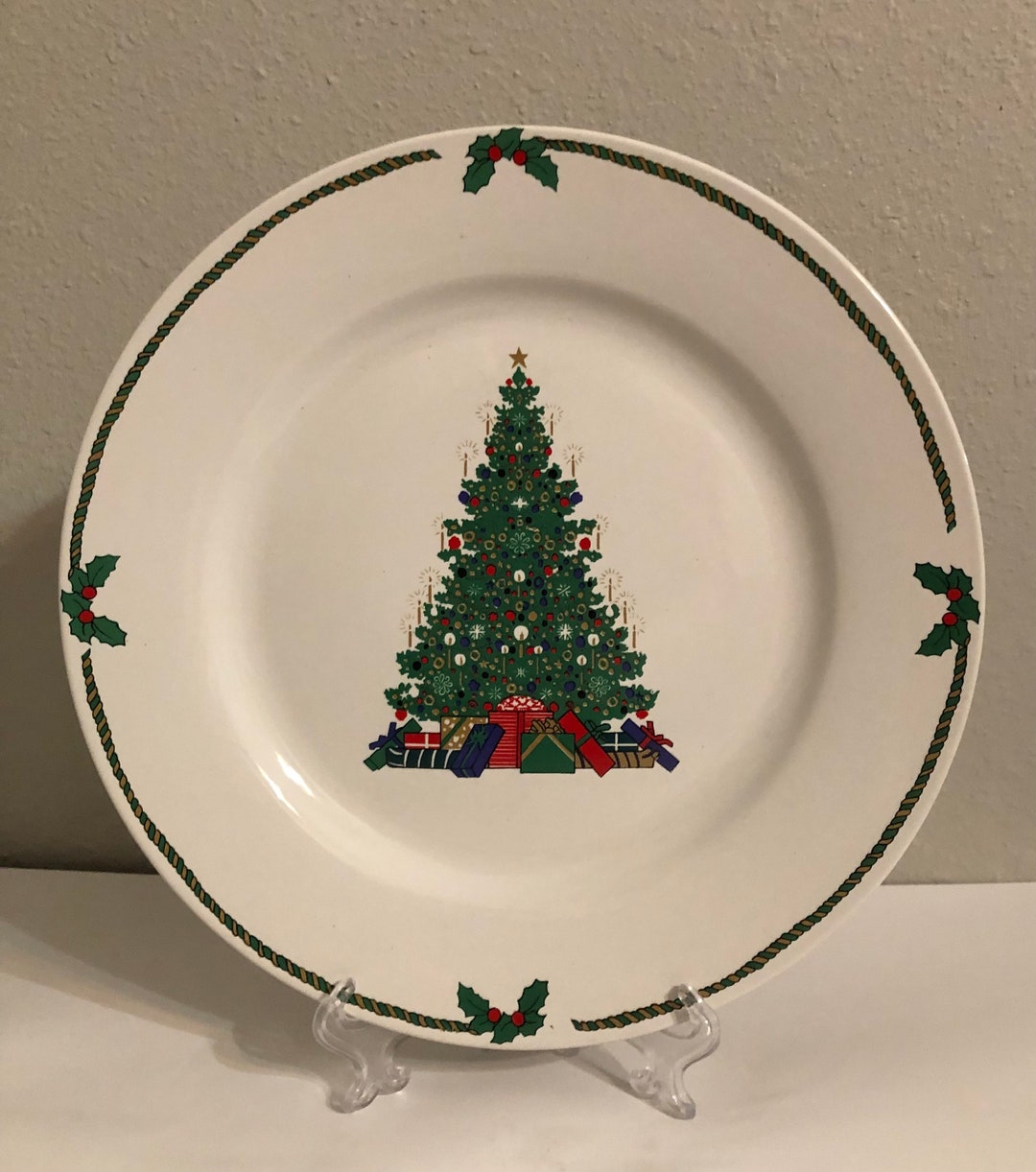 Global Designs Christmas Tree Plate - Etsy