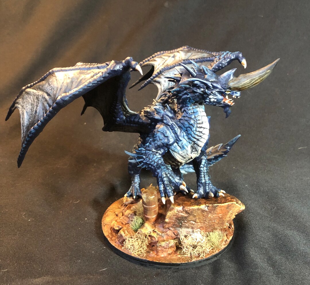 Blue Dragon by Lord of the Print - Etsy