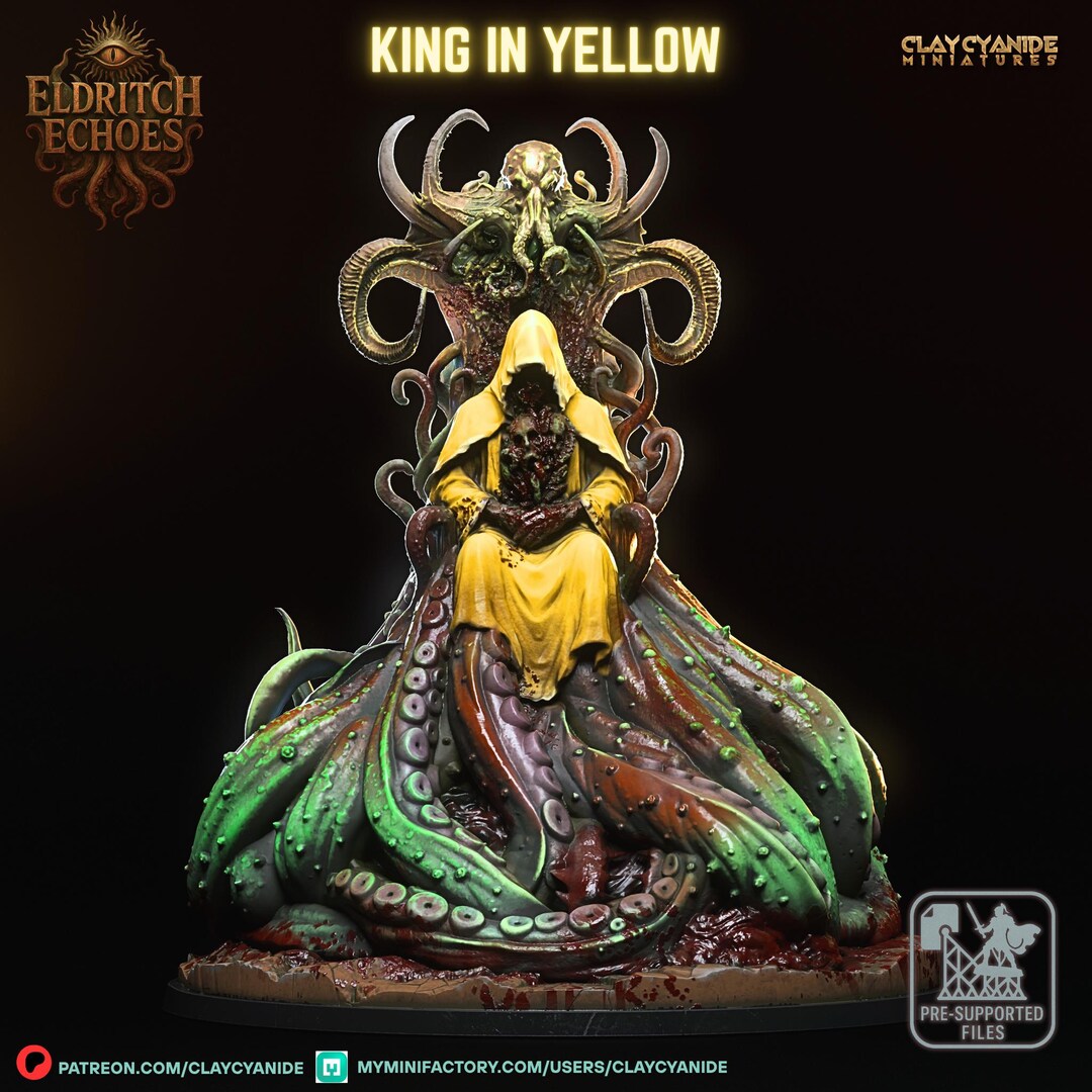 King in Yellow by Clay Cyanide | Painted | Eldritch Echoes - Etsy