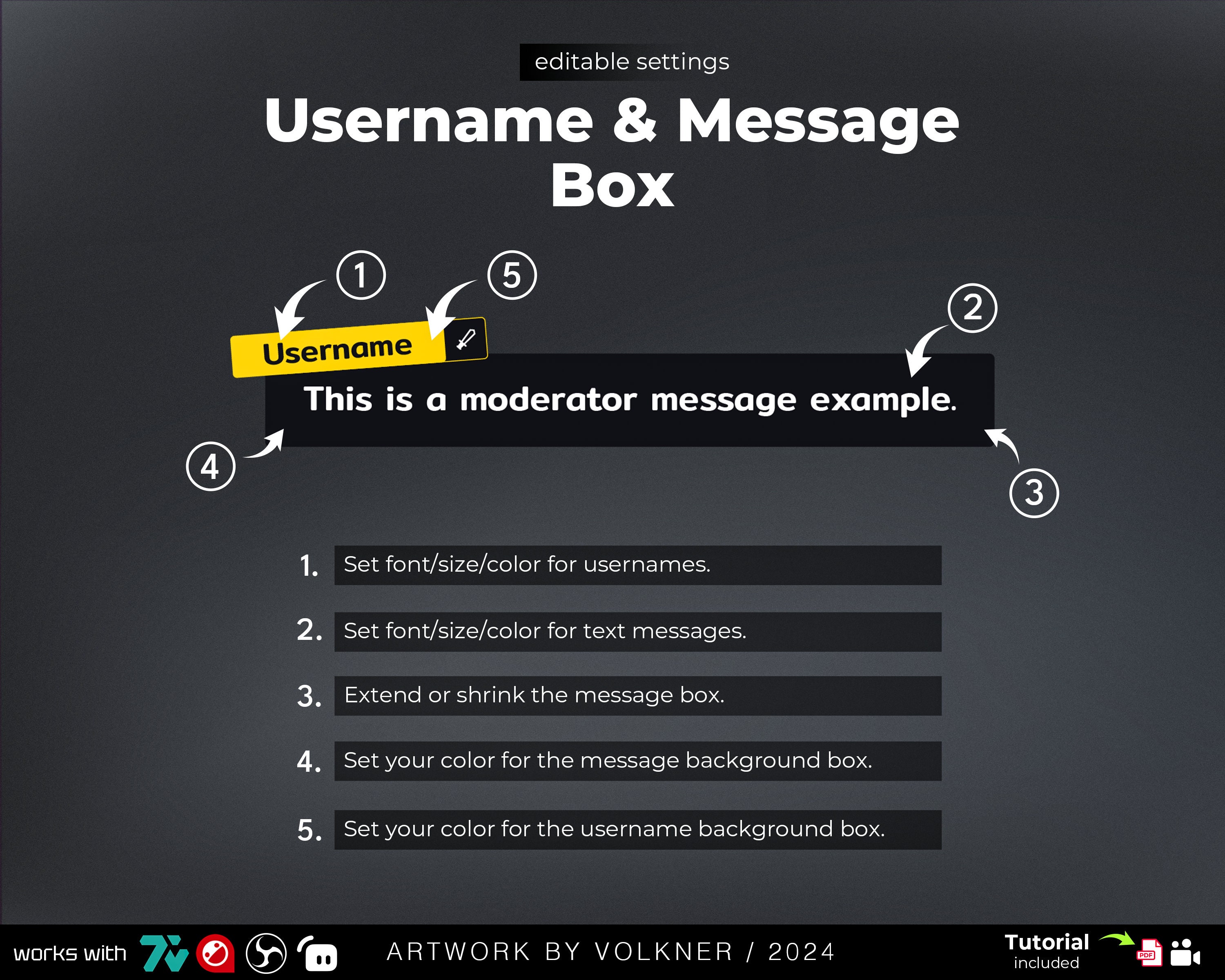 Chat Widget Twitch Stream Chat Box With Goal Widget Customizable Colors ...