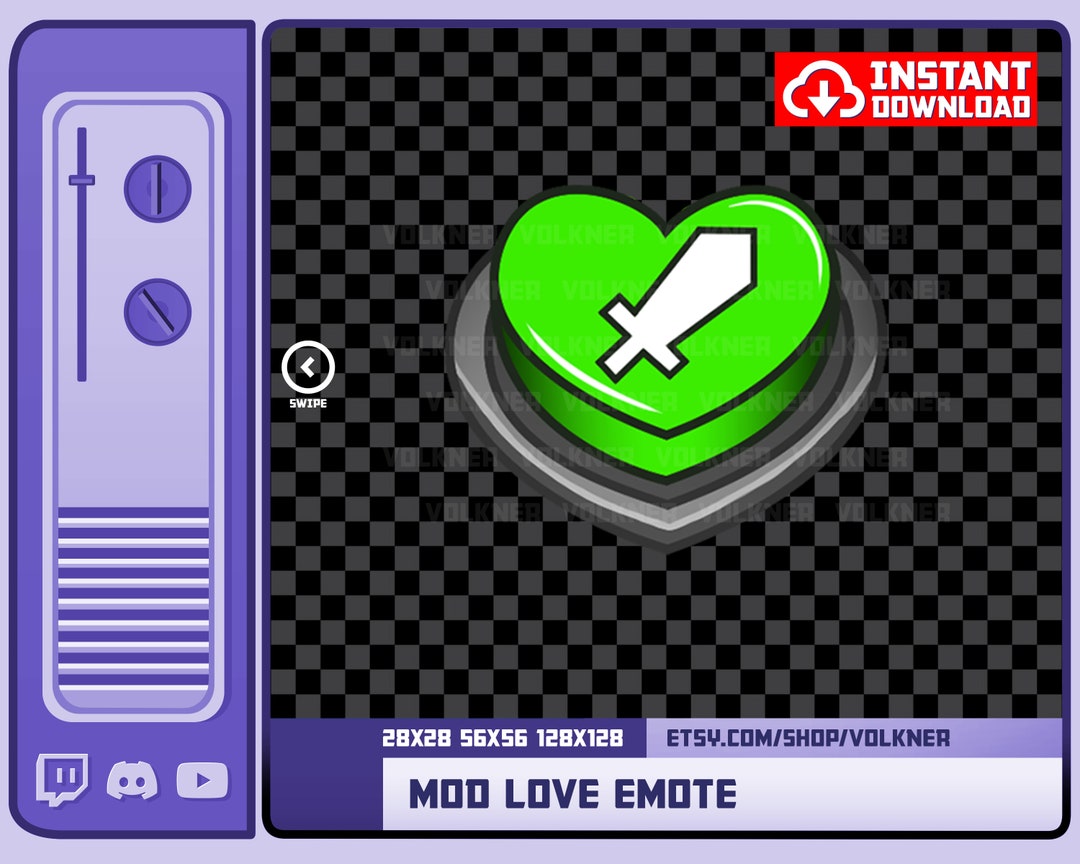 Animated Discord Mod Love Emote | ANIMATED + STATIC | Love, Button, Mod ...