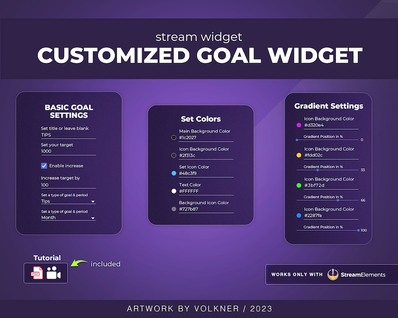 Animated Goal Widget (CUSTOM COLORS) | Twitch | Minimal | Aesthetic ...