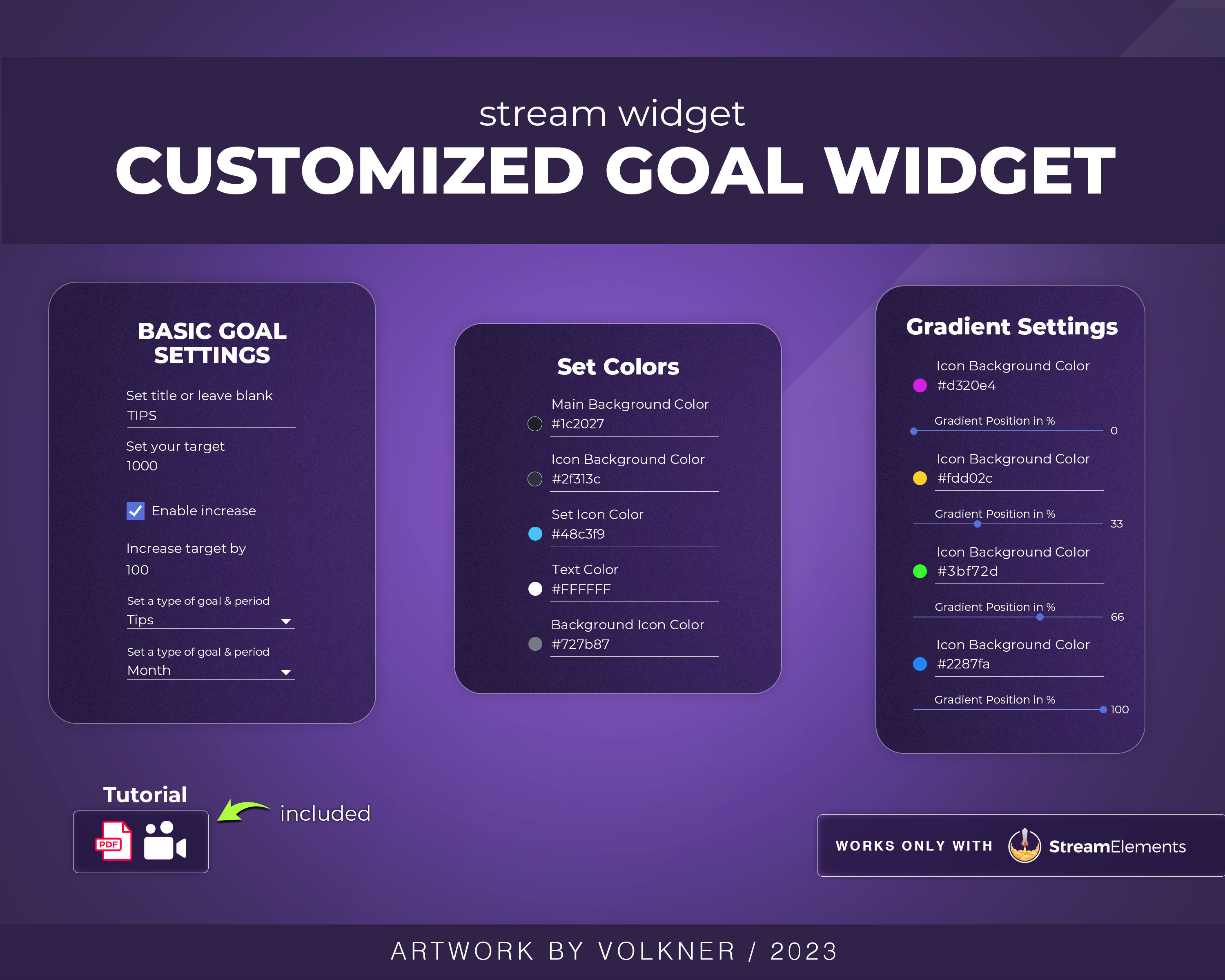 Animated Goal Widget (CUSTOM COLORS) | Twitch | Minimal | Aesthetic ...