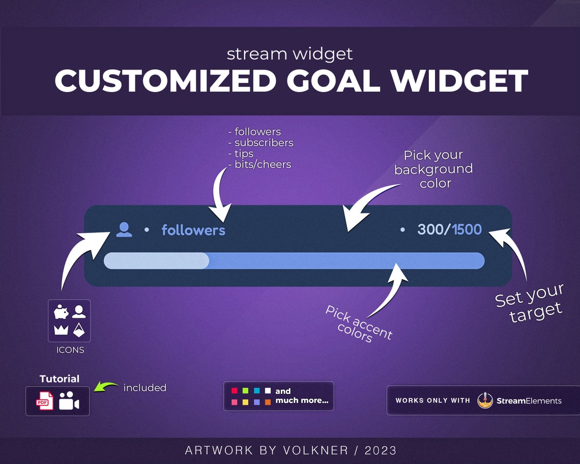 Subs Goal Twitch Widget ・ Twitch Streamers | Sub Goal | Donation Widget ...