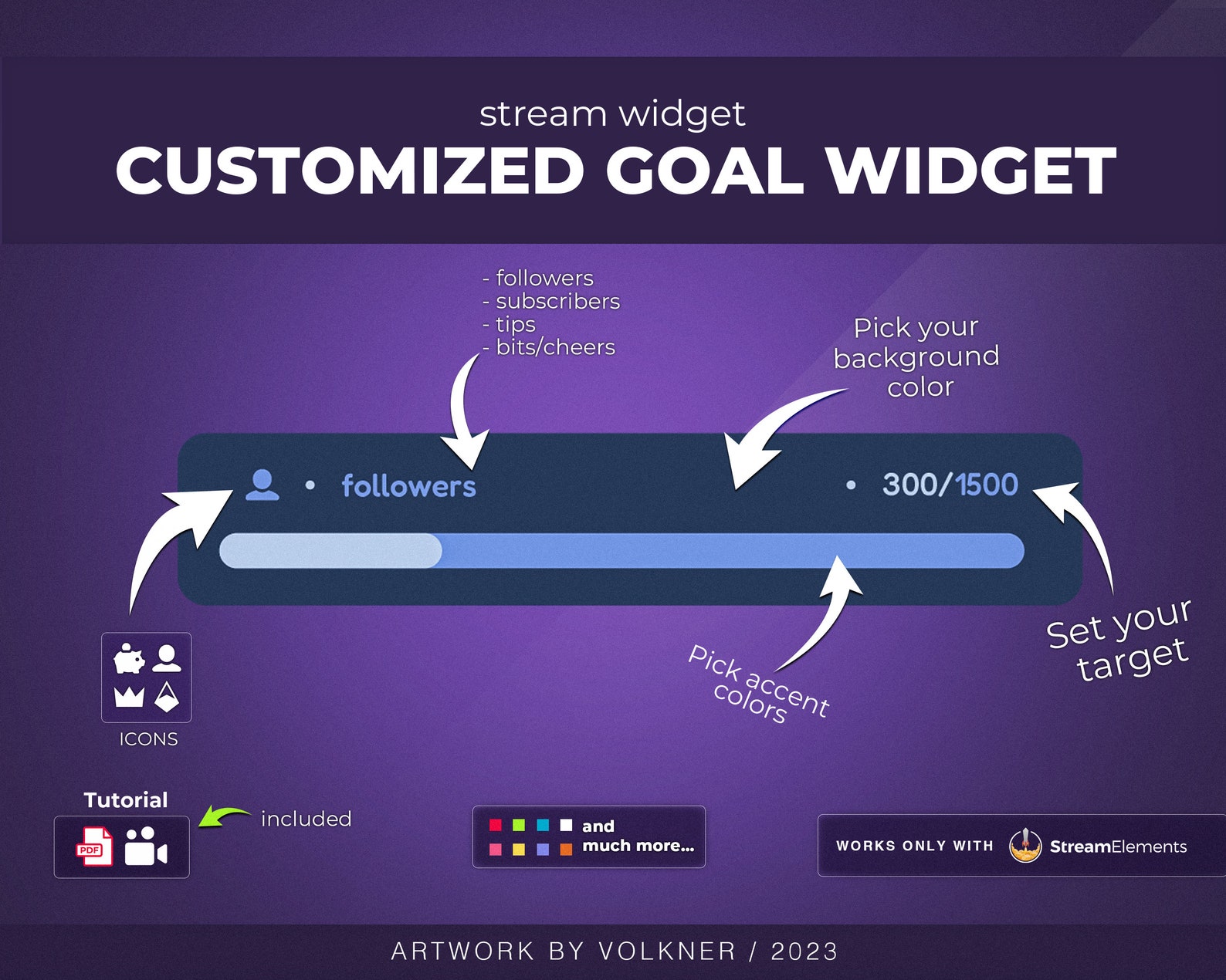 Subs Goal Twitch Widget ・ Twitch Streamers | Sub Goal | Donation Widget ...