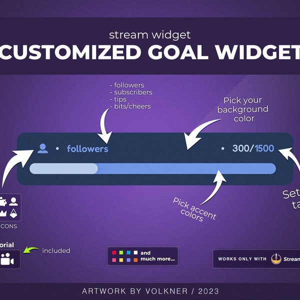 Donation Goal Twitch - Etsy