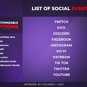 Custom Rotating Social Media Overlay | 10 Lower Thirds for Twitch ...