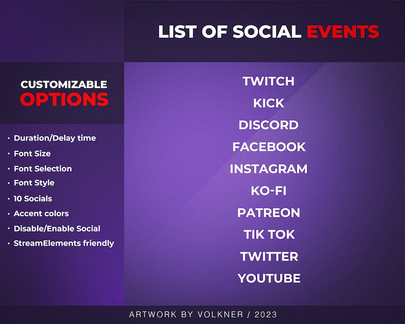Custom Rotating Social Media Overlay | 10 Lower Thirds for Twitch ...