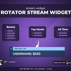 Customizable Rotator Widget | Stream Overlay | Event Rotator for Twitch ...