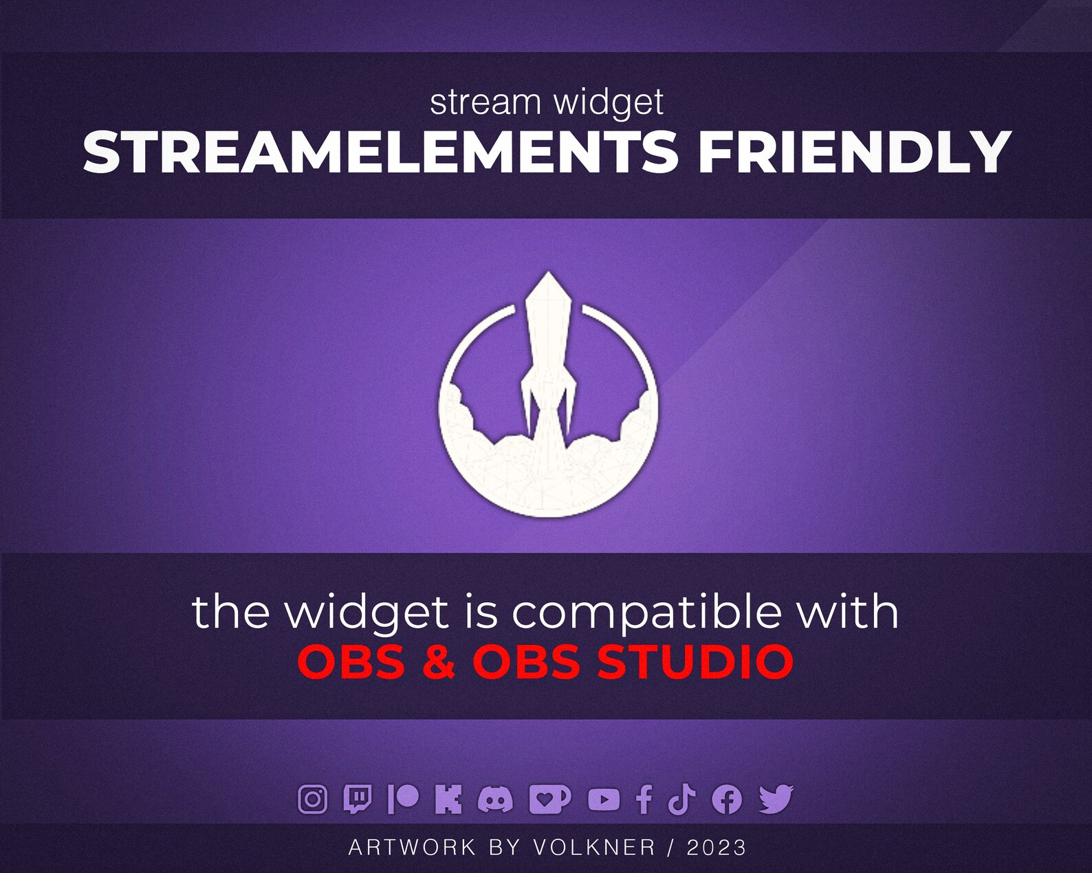 Custom Social Media Stream Overlay | Twitch Social Lower Thirds | 10 ...