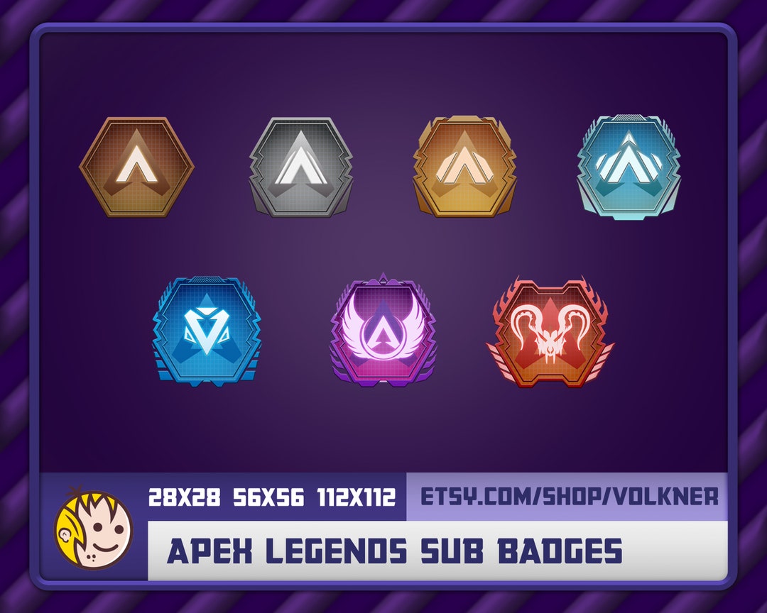 Twitch Apex Legends Sub Badges 7 Rank Sub/bit Badges Twitch/youtube ...