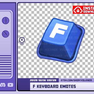 Twitch F Button Emote | ANIMATED + STATIC | Press F Emote, RIP Emote ...