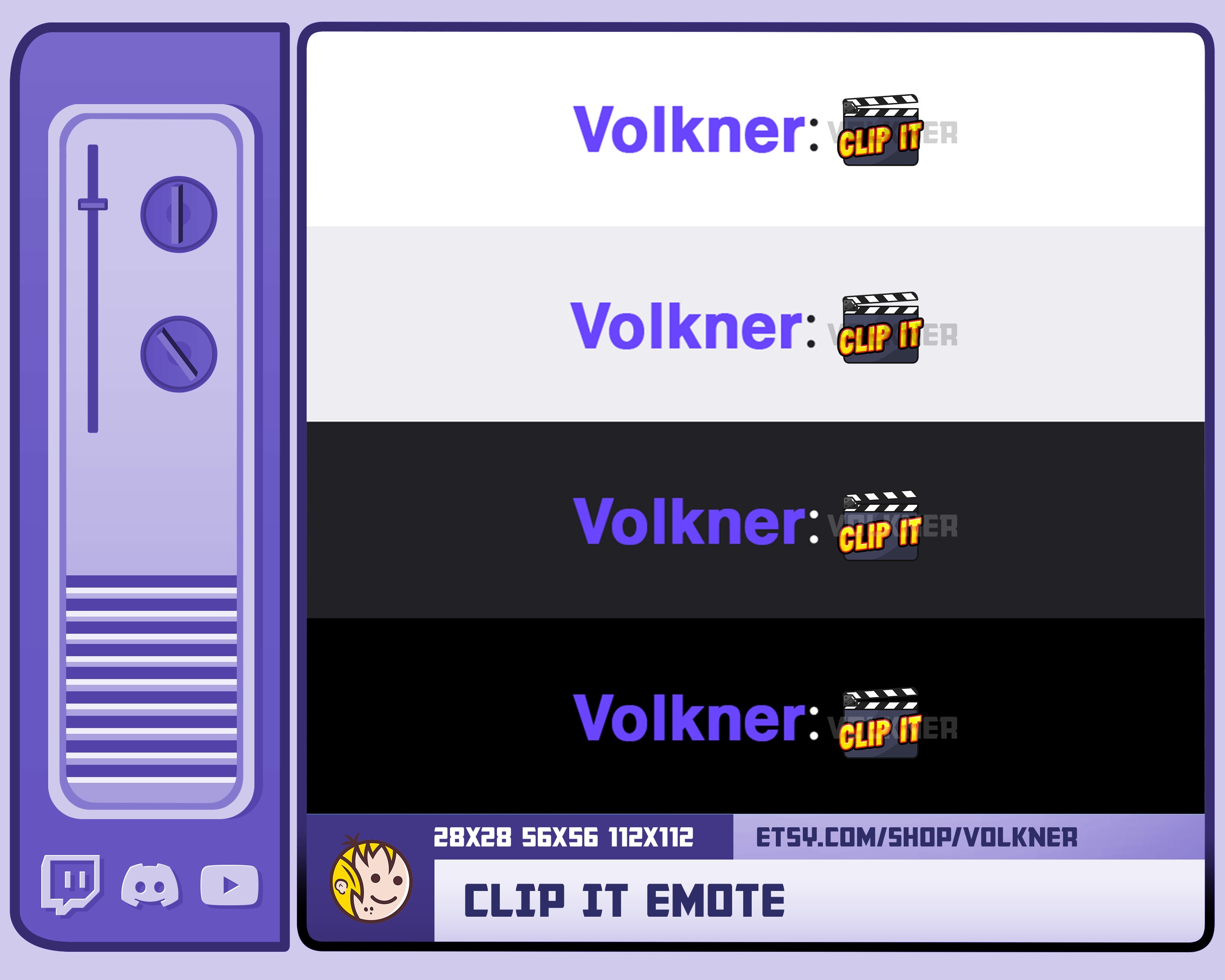 Animated Twitch Clip It Emote | ANIMATED + STATIC | Clip That Emote for ...