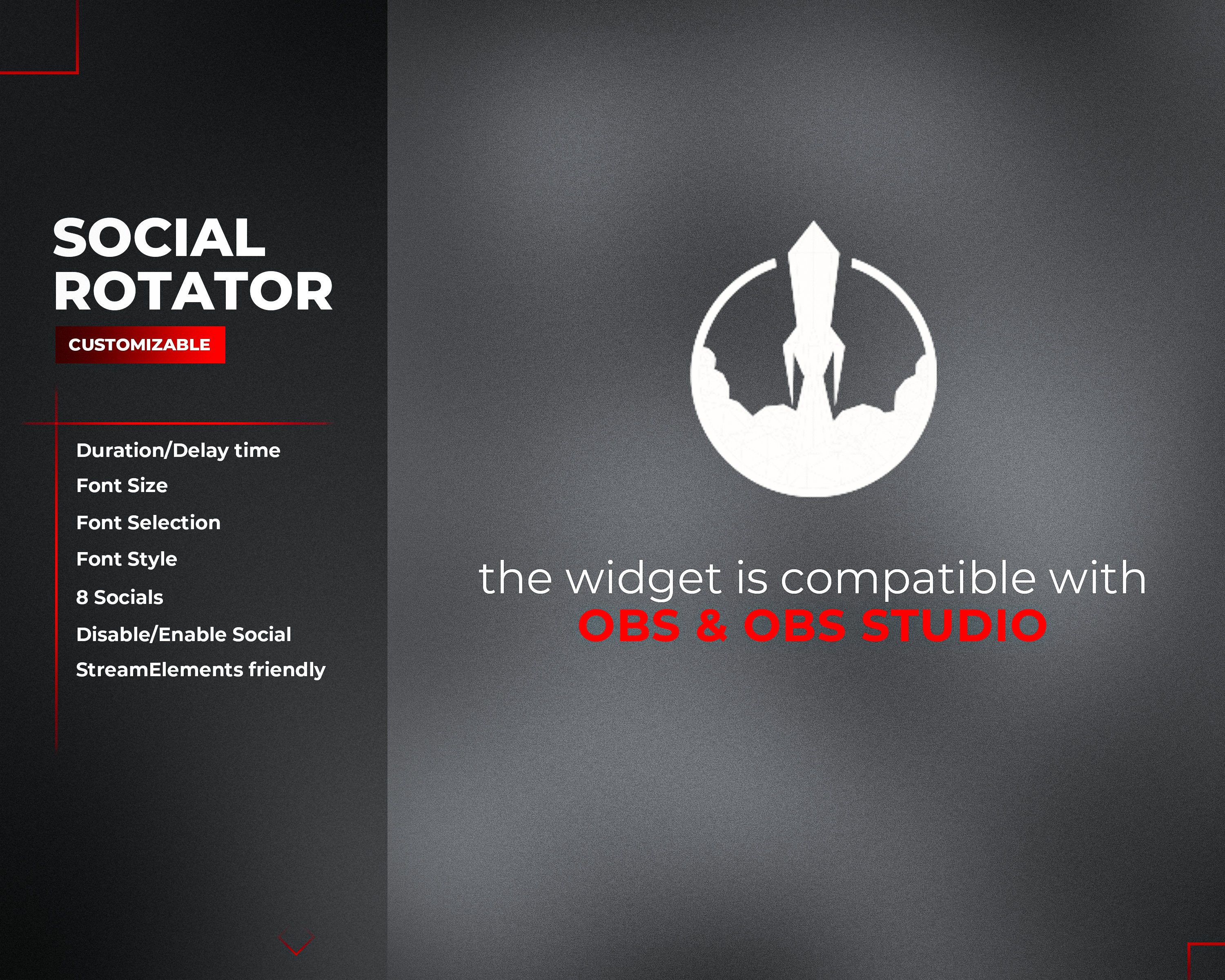 Customize Social Rotator Widget - Customizable Social Thirds for Twitch ...