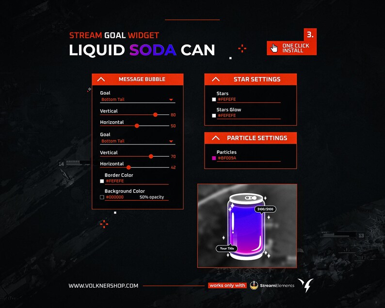 Soda Can Liquid Filling Goal Widget for Twitch Streamers for ...