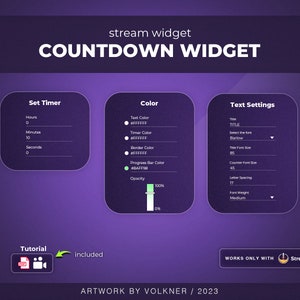 Countdown Widget | Stream Overlay | Twitch/youtube/trovo Streamers ...