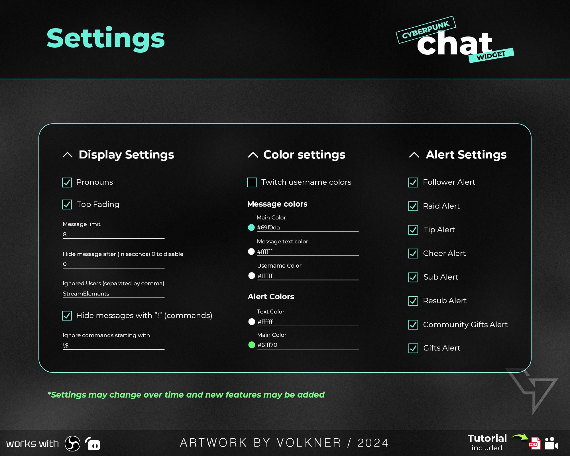 Cyberpunk Twitch Chat Widget | Stream Chat Box | Stream Overlay ...