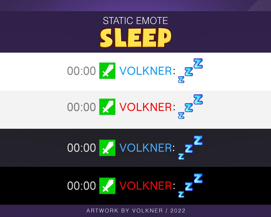 Animated Sleep Emote + 1 STATIC | 2 Emotes | Sleep|sleeping| With ...
