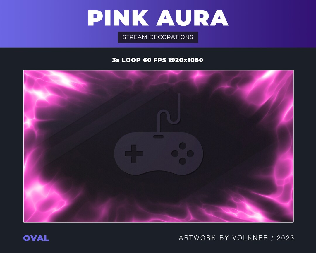 Pink Aura Stream Vtuber Decoration | 2 Animated Twitch Assets ...