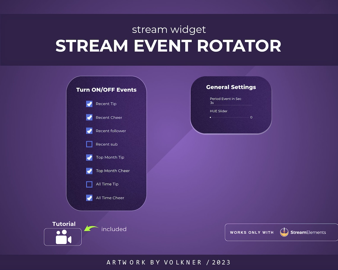 Event Rotator Widget | Stream Overlay | Rotator Widgets for Twitch | Subscriber/follower/cheers ...