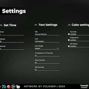 Elegant Countdown Widget | Stream Timer Plugin | Twitch/youtube/trovo ...