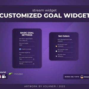 Animated Event Goal Widget (CUSTOM COLORS) | Twitch | Minimal ...