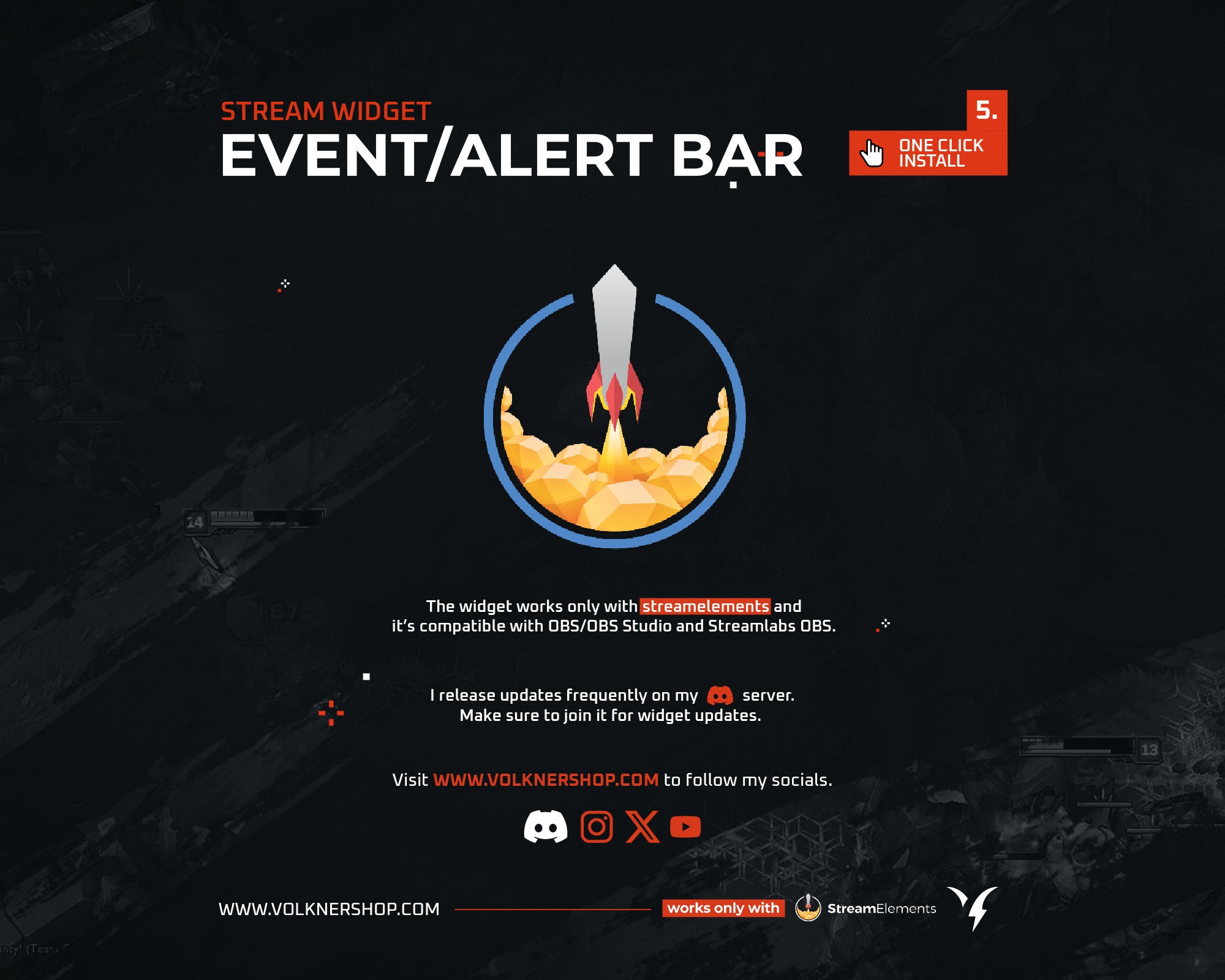 Customizable Twitch Alert Bar – Followers, Subs & Tips Widget for ...
