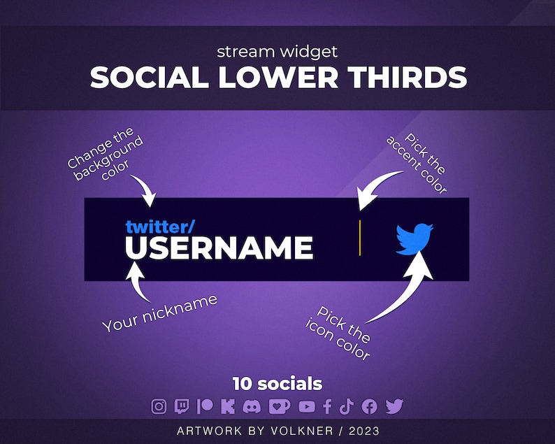 Customizable Lower Thirds for Twitch /youtube /trovo Layout for Stream ...