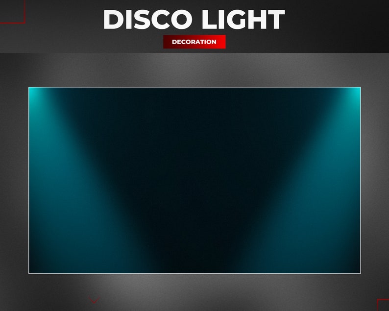 Disco Light Stream Decoration | 3 Light Blue Transparent Overlays ...