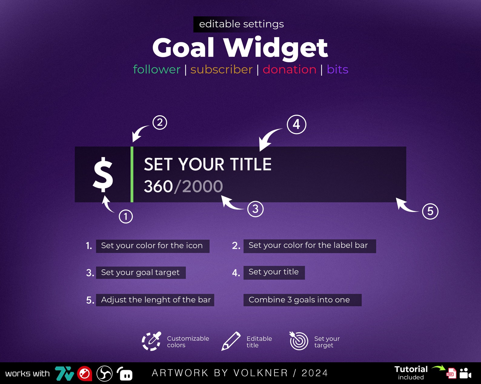 Clean Twitch Chat & Goal Widget - Sub, Follower and Tip Goal Tracker ...