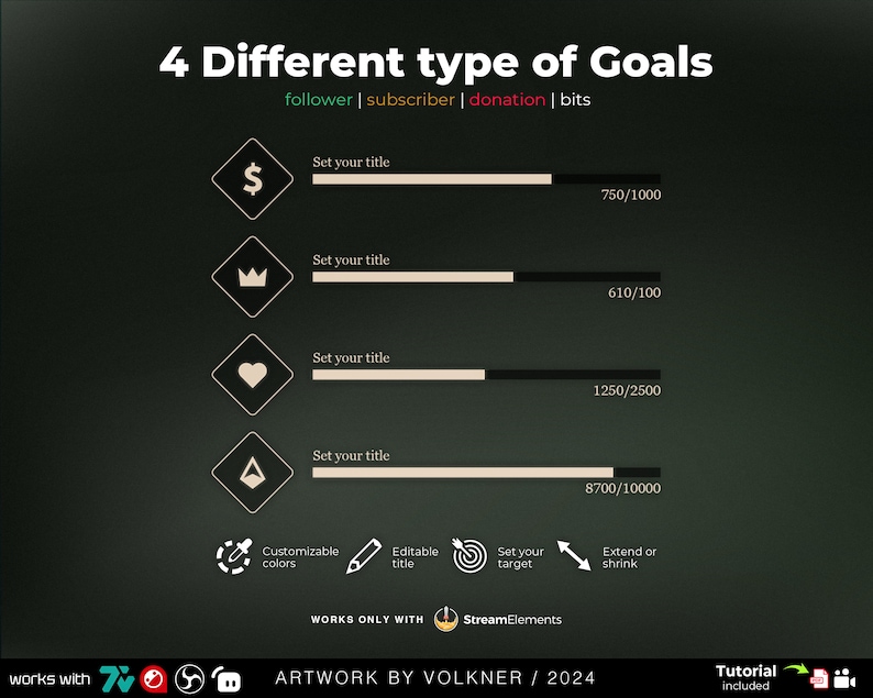 Classic Twitch Chat | Stream Chat & Goal Widget | Customizable Colors ...