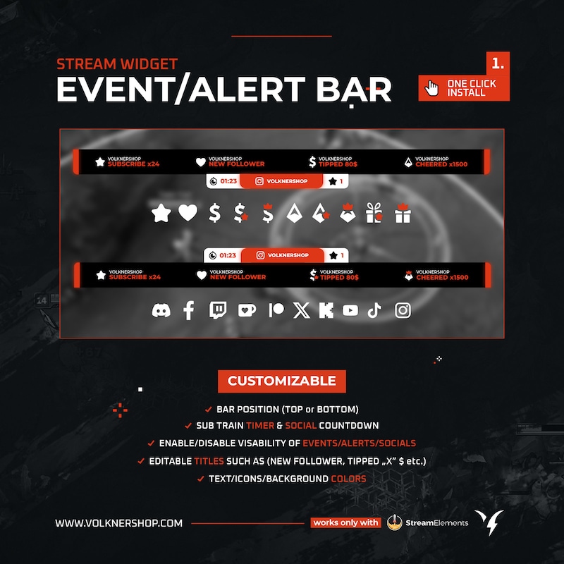 Twitch Overlay Label Bar - Etsy