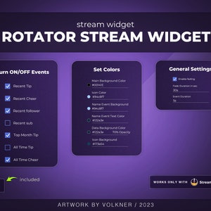 Customizable Rotator Widget | Stream Overlay | Event Rotator for Twitch | Streamelements | OBS ...