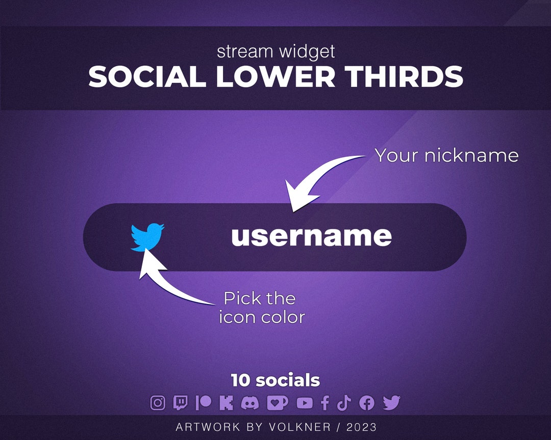 Customizable Social Media Rotator | Social Lower Thirds Widget | 10 ...