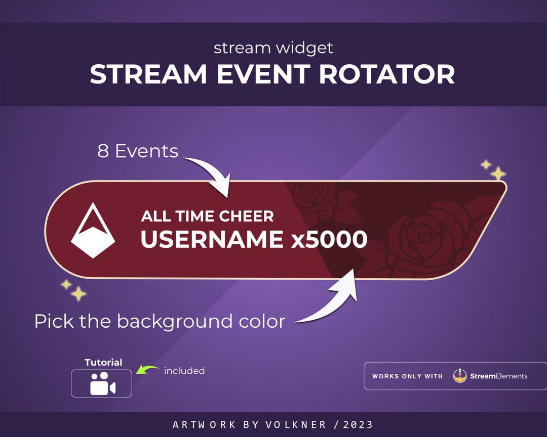 Event Rotator Widget | Stream Overlay | Rotator Widgets for Twitch | Subscriber/follower/cheers ...
