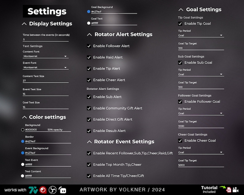 Custom Event Rotator Widget | Twitch Alerts | Stream Goal Widget ...