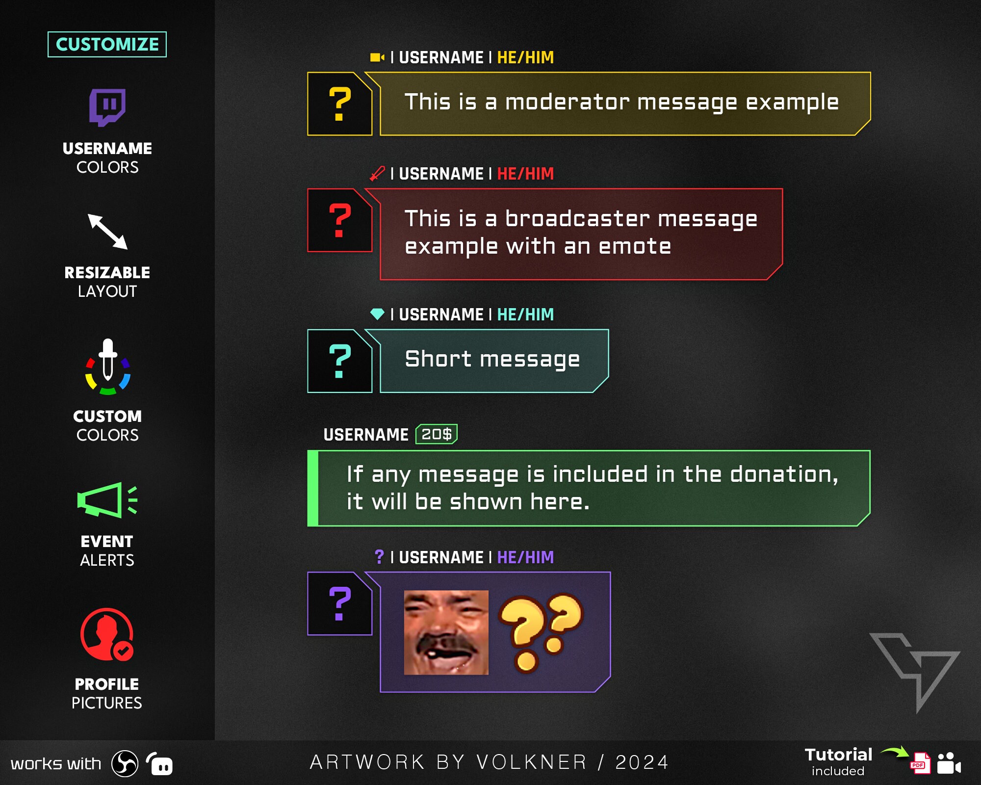 Cyberpunk Twitch Chat Widget | Stream Chat Box | Stream Overlay ...