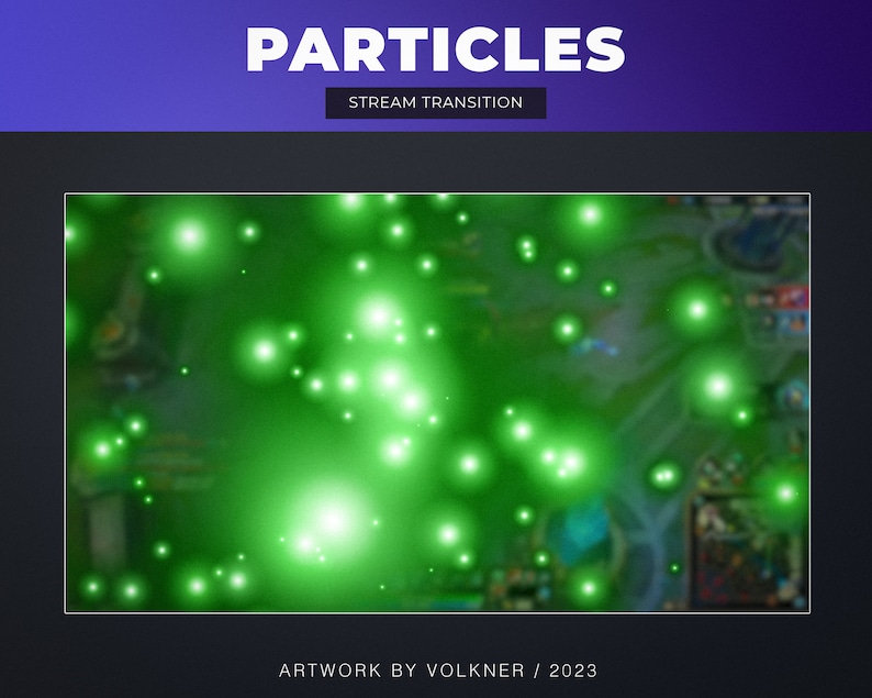 Green Particles Stream Transition Vtuber Stinger Cute Animated Scene ...