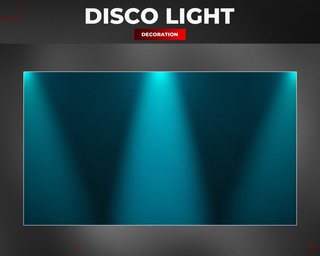 Disco Light Stream Decoration | 3 Light Blue Transparent Overlays ...