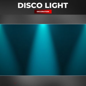 Disco Light Stream Decoration | 3 Light Blue Transparent Overlays ...