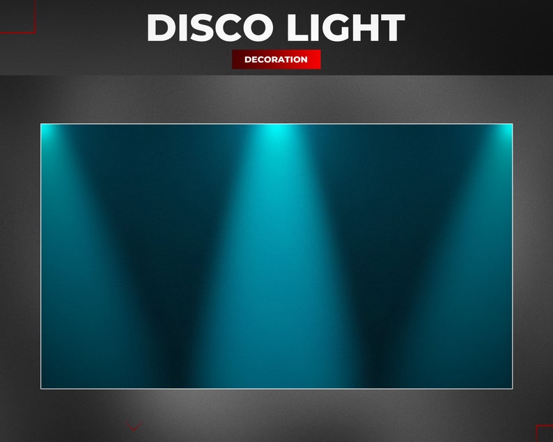 Disco Light Stream Decoration | 3 Light Blue Transparent Overlays ...