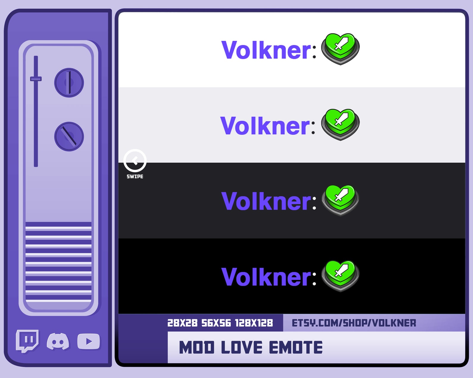 Animated Discord Mod Love Emote | ANIMATED + STATIC | Love, Button, Mod ...